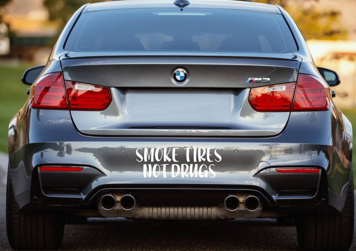 Burnout Car Decal Smoke Tyres Not Drug Car Sticker Vinyl | Etsy