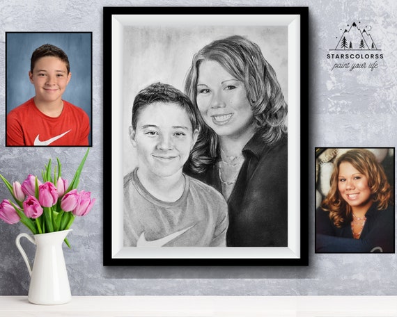 Add Deceased Loved One To Photo Loved One Portrait Custom Family ...