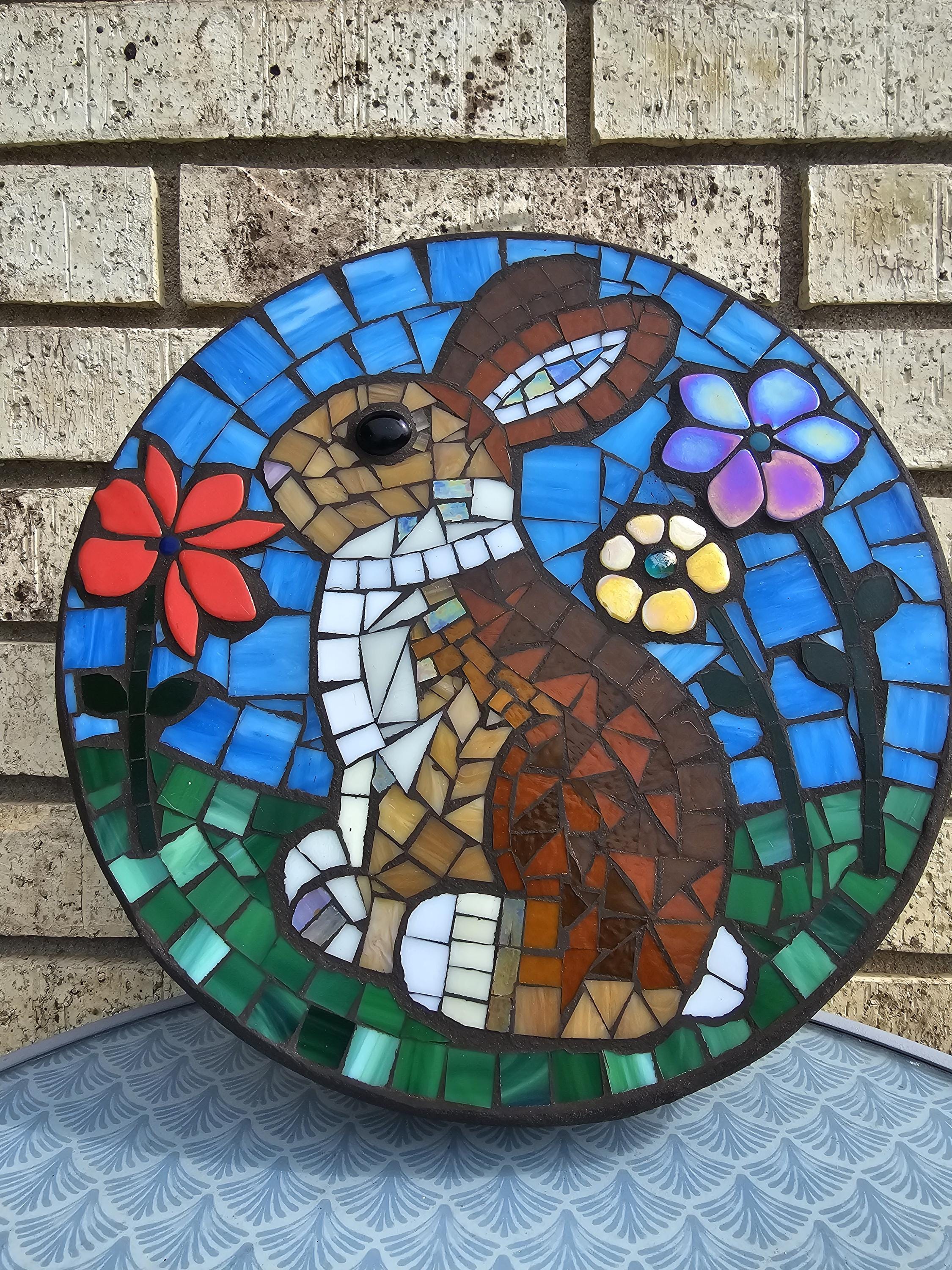 Bunny Rabbit Mosaic Garden Stone - Etsy