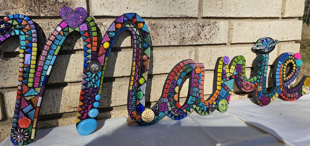 Customizable Personalized Mosaic Name Wall Art Hanging (any Size) - Etsy