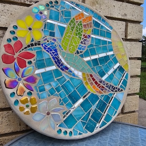 14 Hummingbird Mosaic Garden Stepping Stone - Etsy