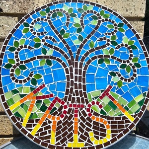 Personalized Customizable Tree of Life Mosaic Garden Stone - Etsy
