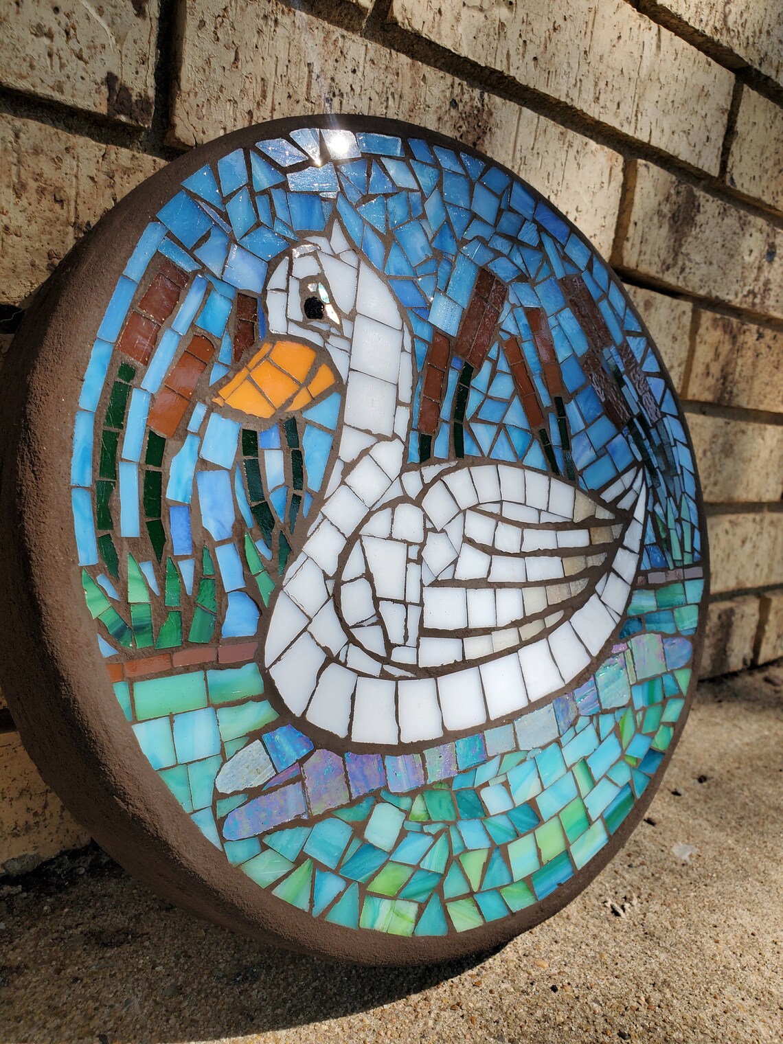 Duck Mosaic Garden Stone - Etsy