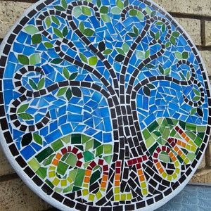Personalized Customizable Tree of Life Mosaic Garden Stone - Etsy