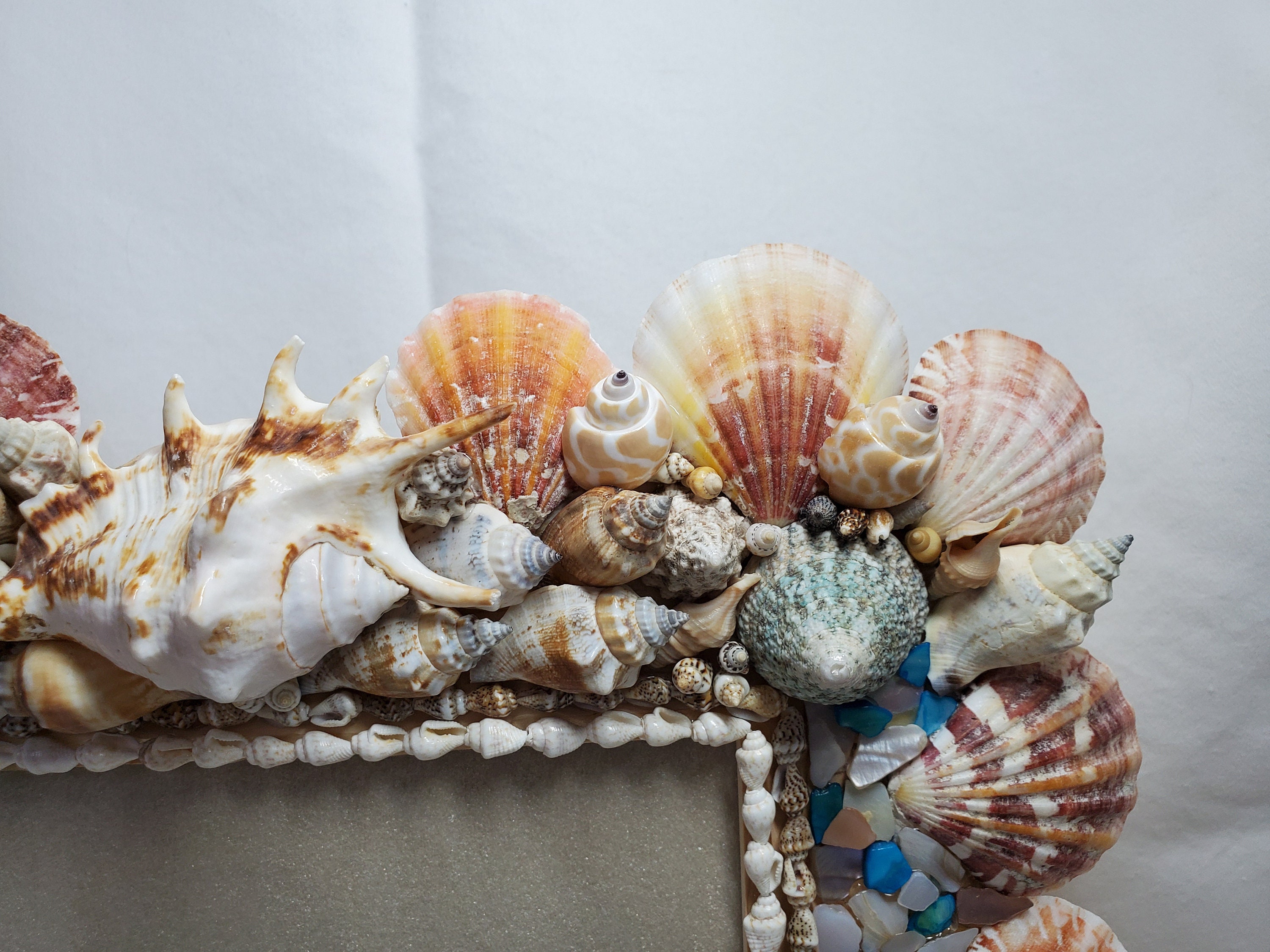 Handmade Seashell Embellished Frame - Etsy