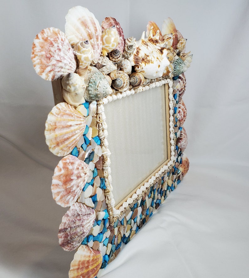 Handmade Seashell Embellished Frame - Etsy
