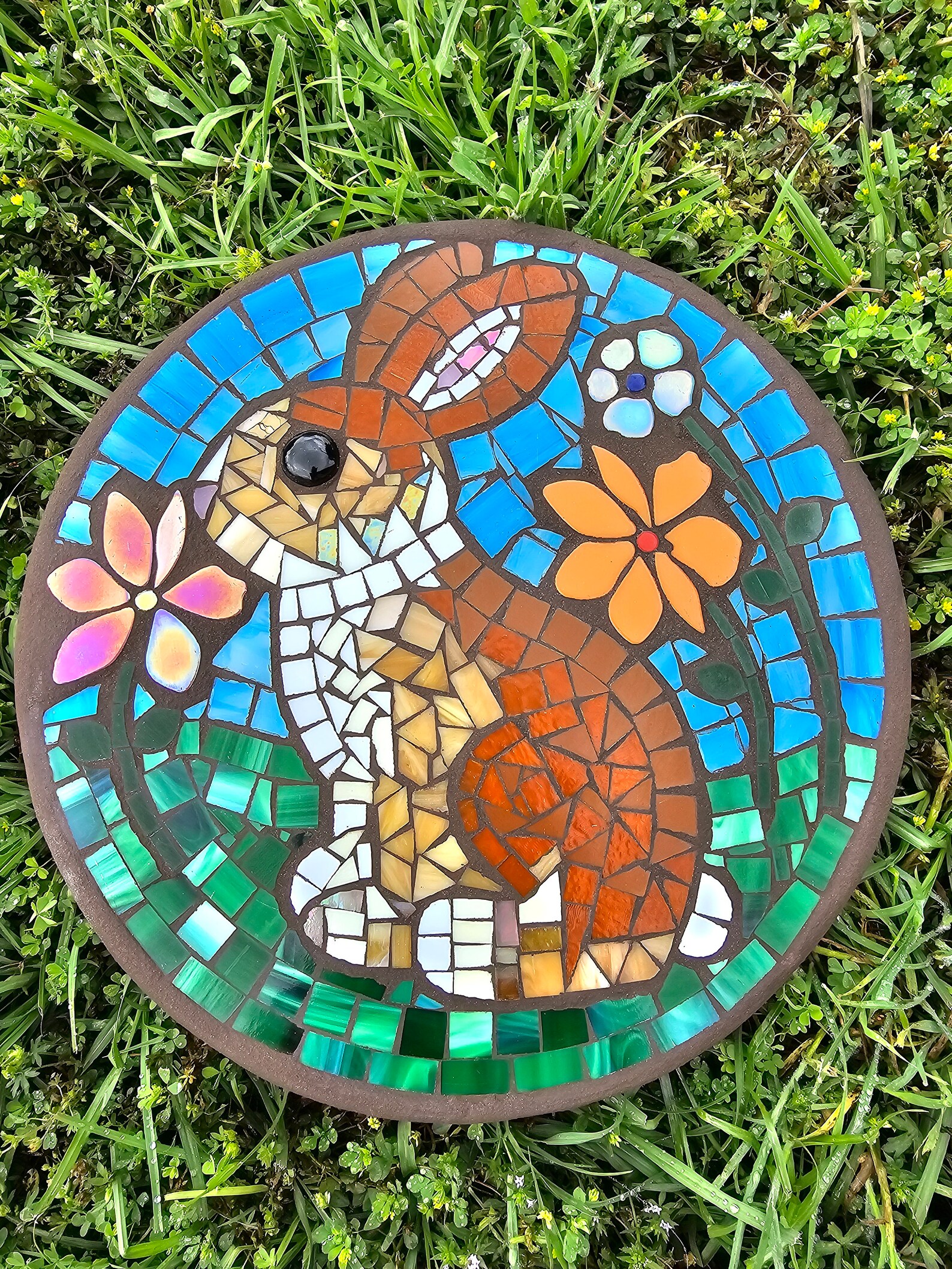 12 Bunny Rabbit Mosaic Garden Stepping Stone - Etsy