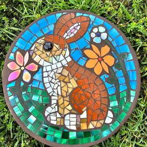 12 Bunny Rabbit Mosaic Garden Stepping Stone - Etsy