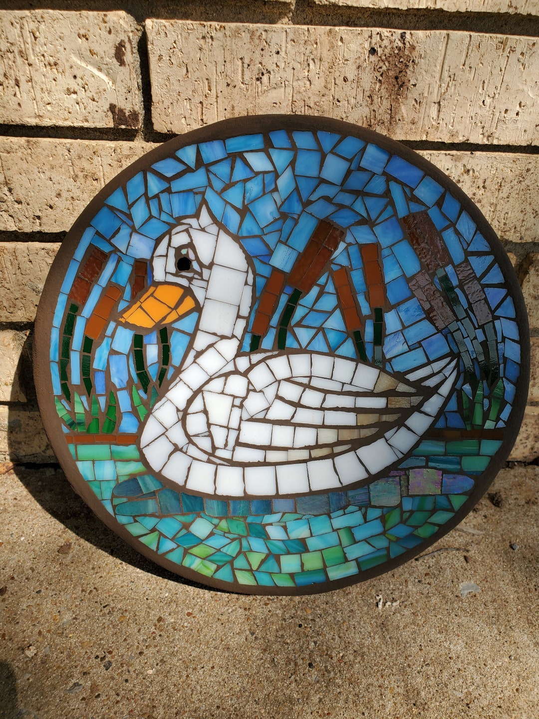 Duck Mosaic Garden Stone - Etsy
