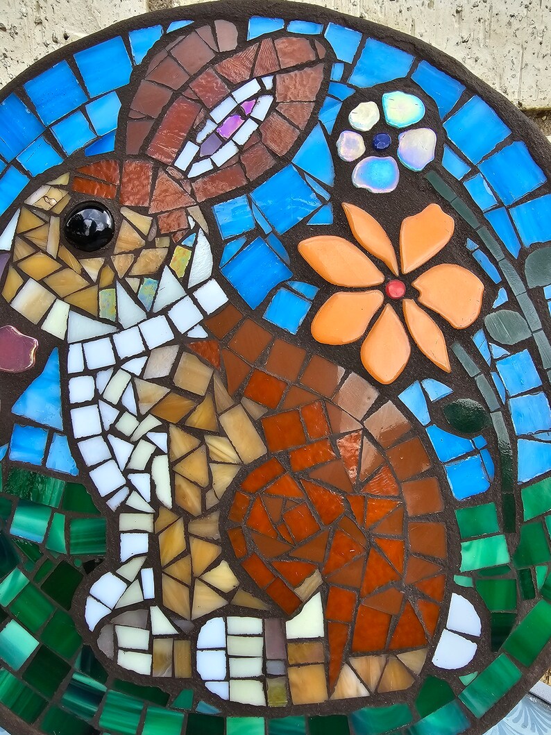 Bunny Rabbit Mosaic Garden Stone - Etsy