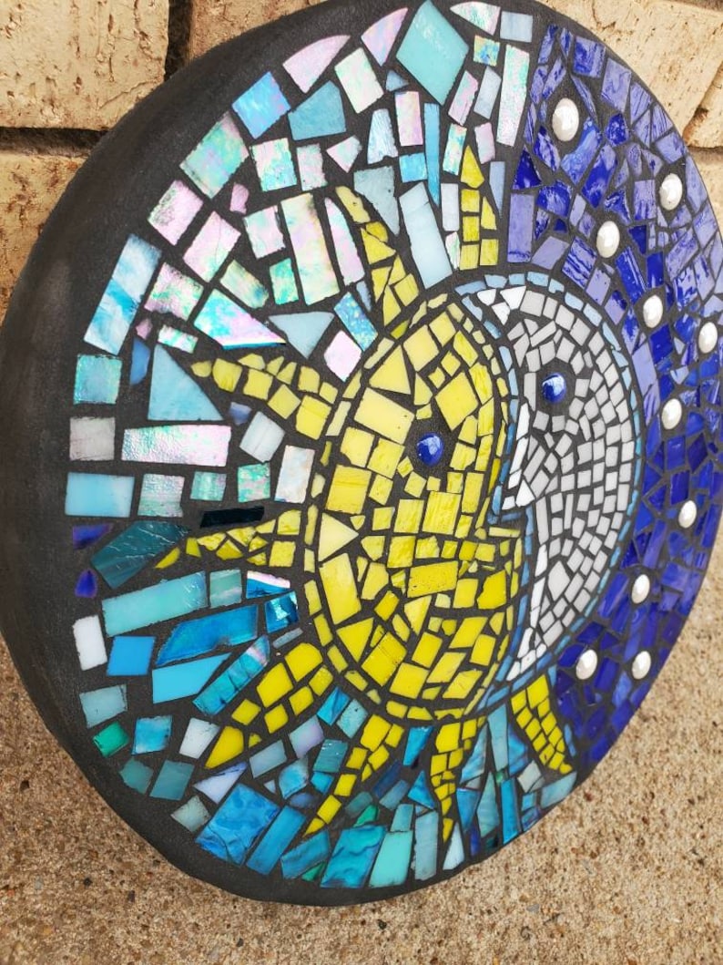 12 Sun and Moon Mosaic Garden Stepping Stone - Etsy
