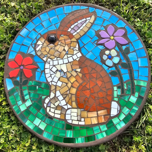 Rabbit Mosaic - Etsy