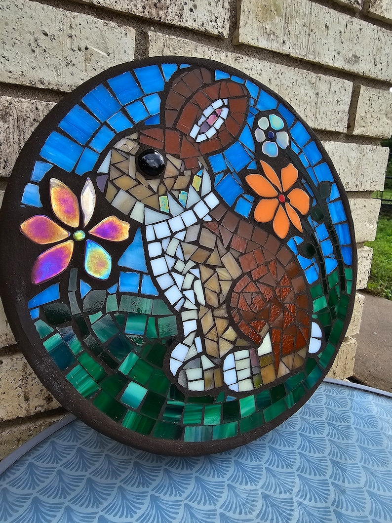 Bunny Rabbit Mosaic Garden Stone - Etsy