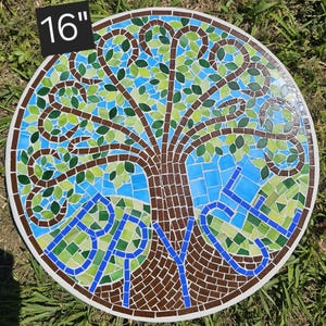 Personalized Customizable Tree of Life Mosaic Garden Stone - Etsy