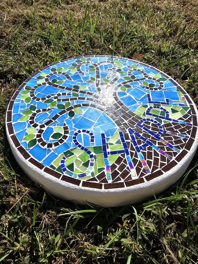Personalized Customizable Tree of Life Mosaic Garden Stone - Etsy