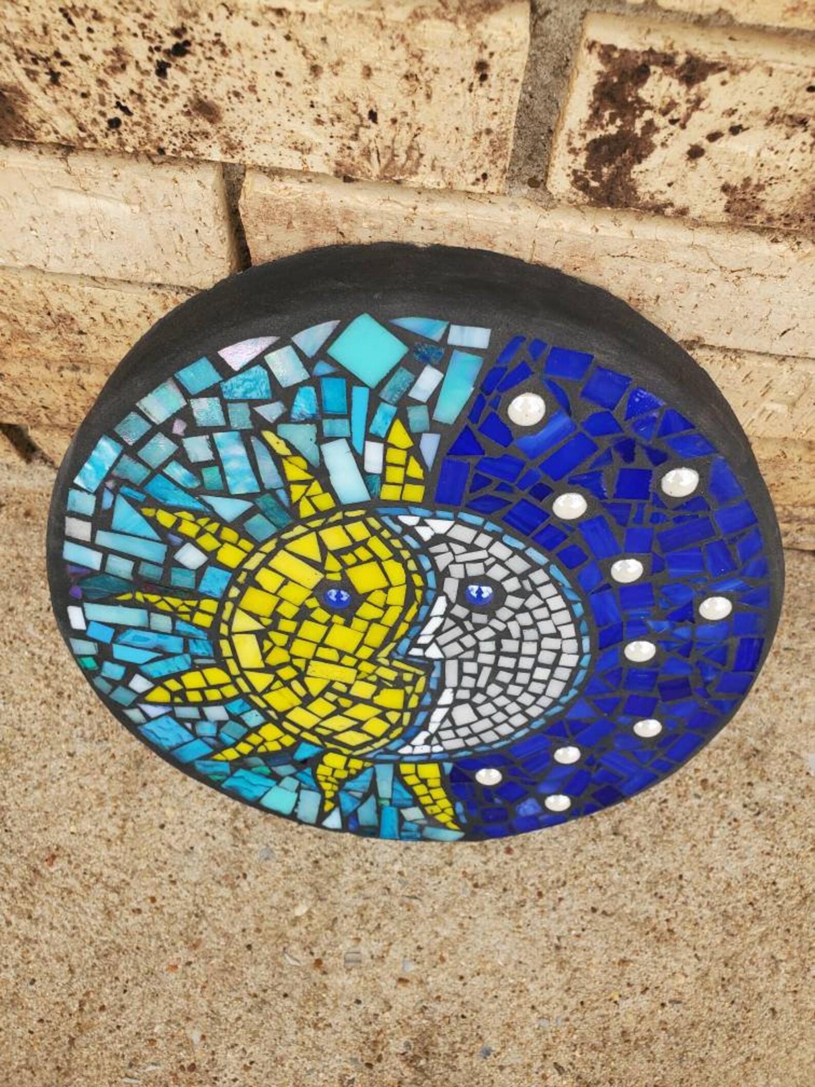 12 Sun and Moon Mosaic Garden Stepping Stone - Etsy