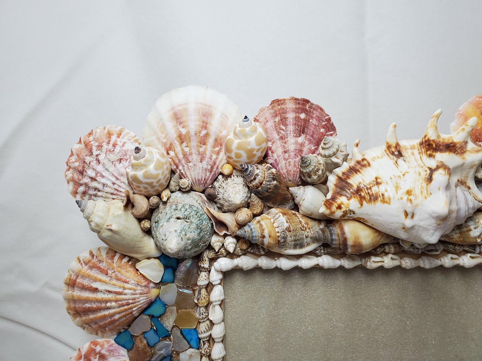 Handmade Seashell Embellished Frame - Etsy