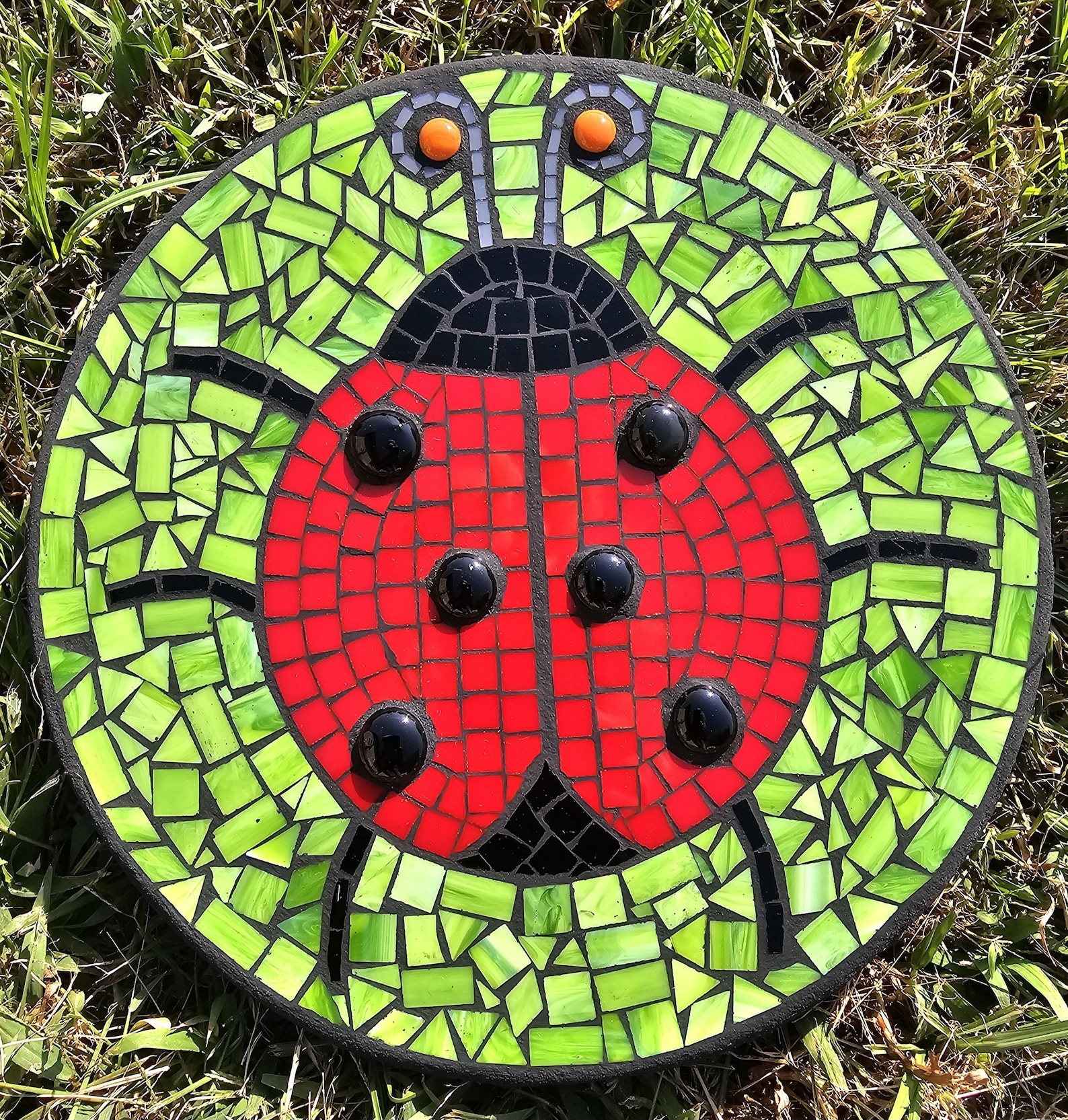 Ladybug Mosaic Garden Stone - Etsy