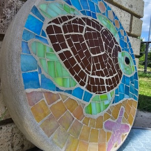 Sea Turtle Mosaic Garden Stone - Etsy