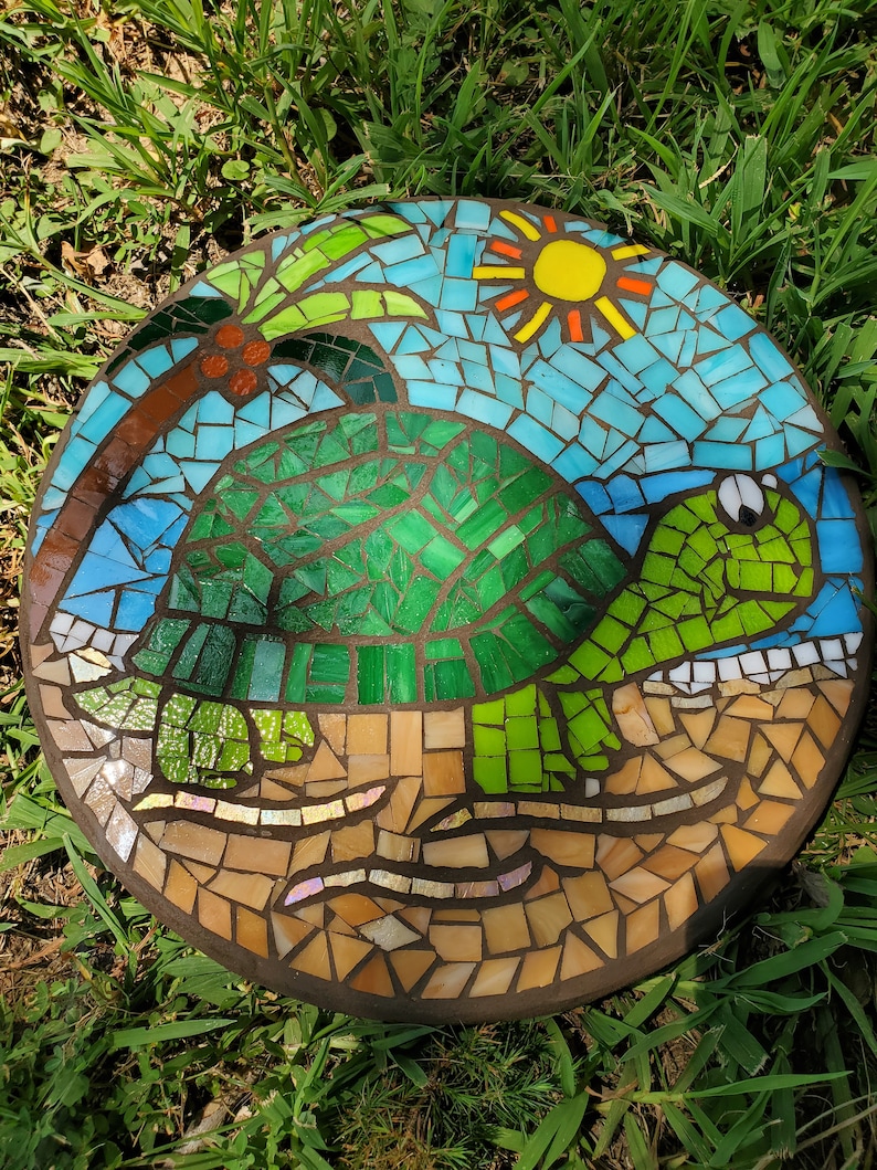 12 Turtle Mosaic Garden Stepping Stone - Etsy