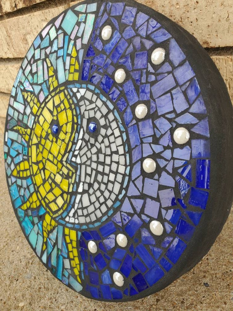 12 Sun and Moon Mosaic Garden Stepping Stone - Etsy