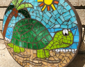 12 Turtle Mosaic Garden Stepping Stone - Etsy