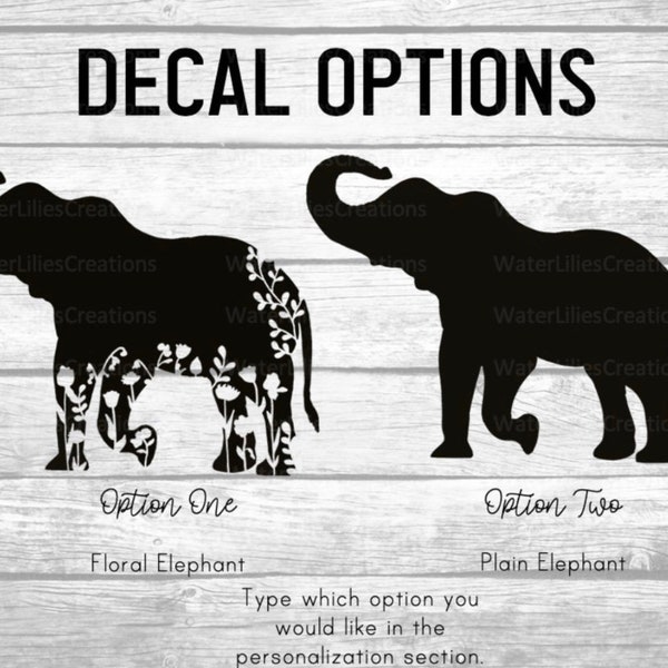 Elephant Car Decal - Etsy