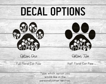 Cat Sticker Cat Vinyl Decal Cat Paw Laptop Sticker Water - Etsy