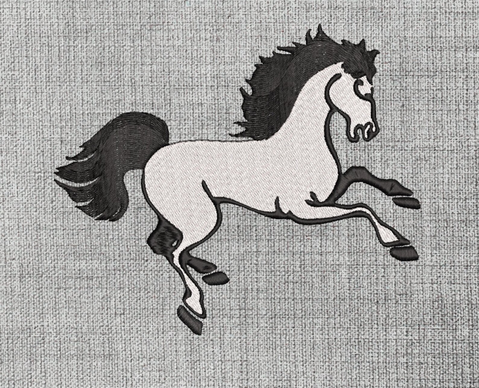 Horse machine embroidery design 4 sizes instant download. | Etsy