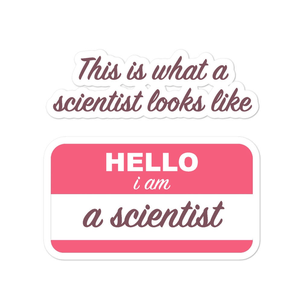 Hello I Am a Scientist Bubble-free Stickers - Etsy