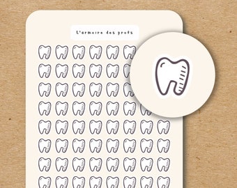 TOOTH Icon Stickers for Planner / Dentist Sticker Sheet / | Etsy
