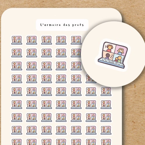 ONLINE MEETING Icon Stickers / Zoom Meeting Icon Planner - Etsy