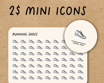 WALK Mini Icon Stickers for Planner / Hiking Icon Stickers / - Etsy