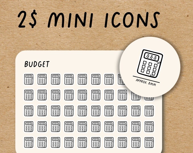 CREDIT CARD Mini Icon Stickers / Minimalist Budget Stickers / - Etsy