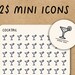 COCKTAIL Mini Icon Stickers / Drinks Icon for Planner / Minimal ...