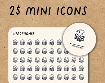 LOCK Mini Icon Stickers / Padlock Minimal Functional Planner - Etsy