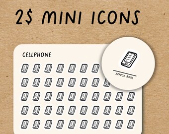 CAR Mini Icon Stickers for Planner / Bill Due Icon Stickers / - Etsy