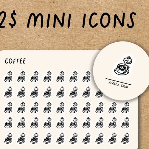 GAS Mini Icon Stickers / Minimal Functional Planner Stickers / - Etsy