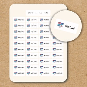 MEETING Stickers for Planner / Staff Meeting Sticker Sheet / Meeting ...