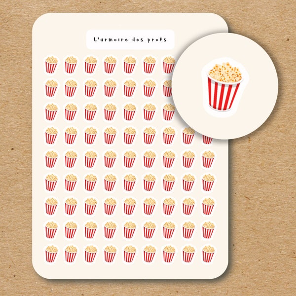 Popcorn Stickers - Etsy
