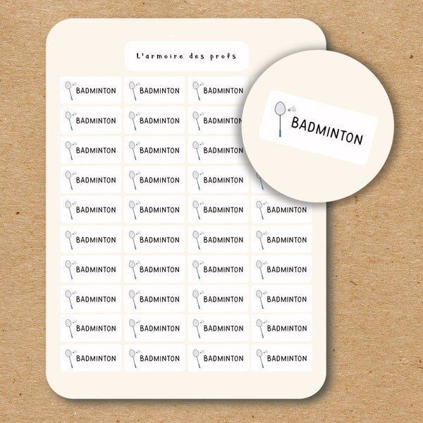 Badminton Stickers - Etsy