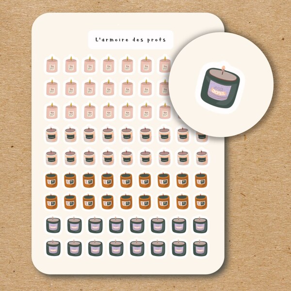 Candle Icon Sticker - Etsy