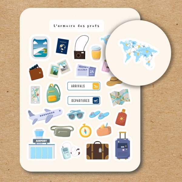 Travel Scrapbooking Stickers - Etsy