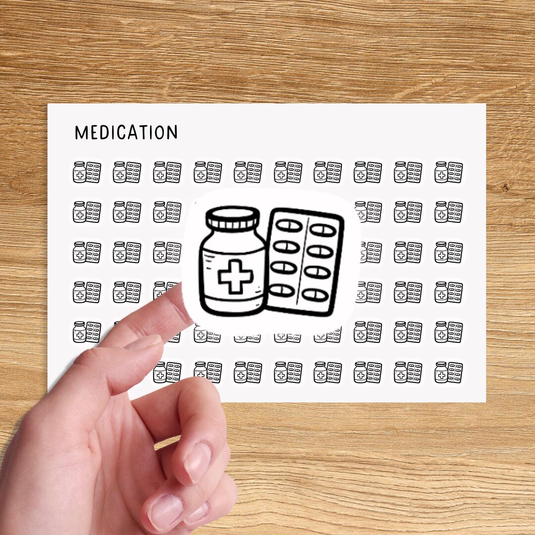 PILL Mini Icon Stickers for Planner / Prescription Icon Stickers ...