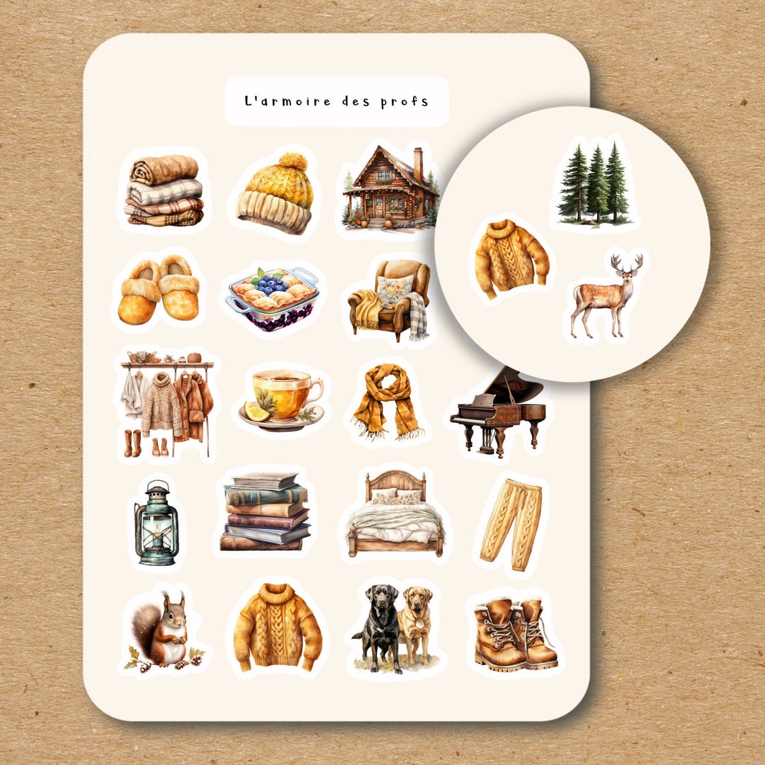 COZY Sticker Sheet / Hygge Stickers / Home Body Sticker Sheet - Etsy Canada