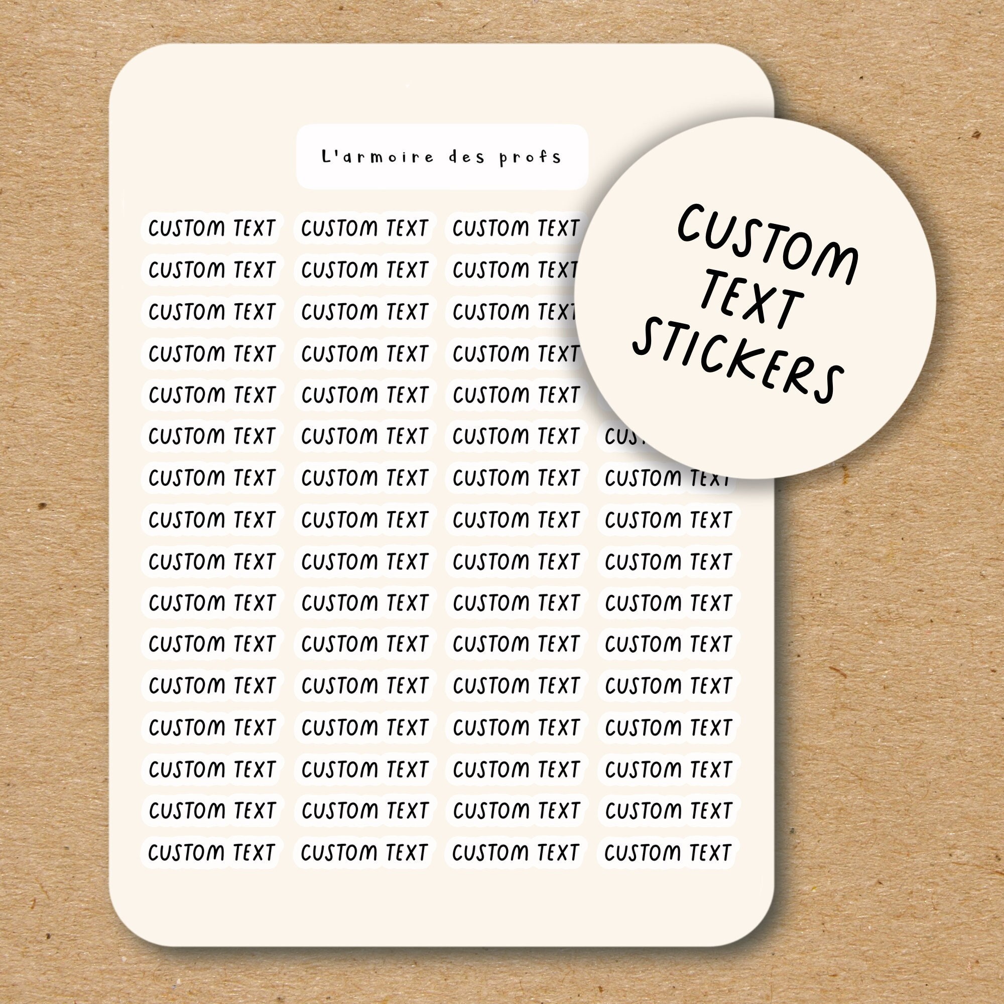 Stickers Paper & Party Supplies Custom Script for Planners Script ...