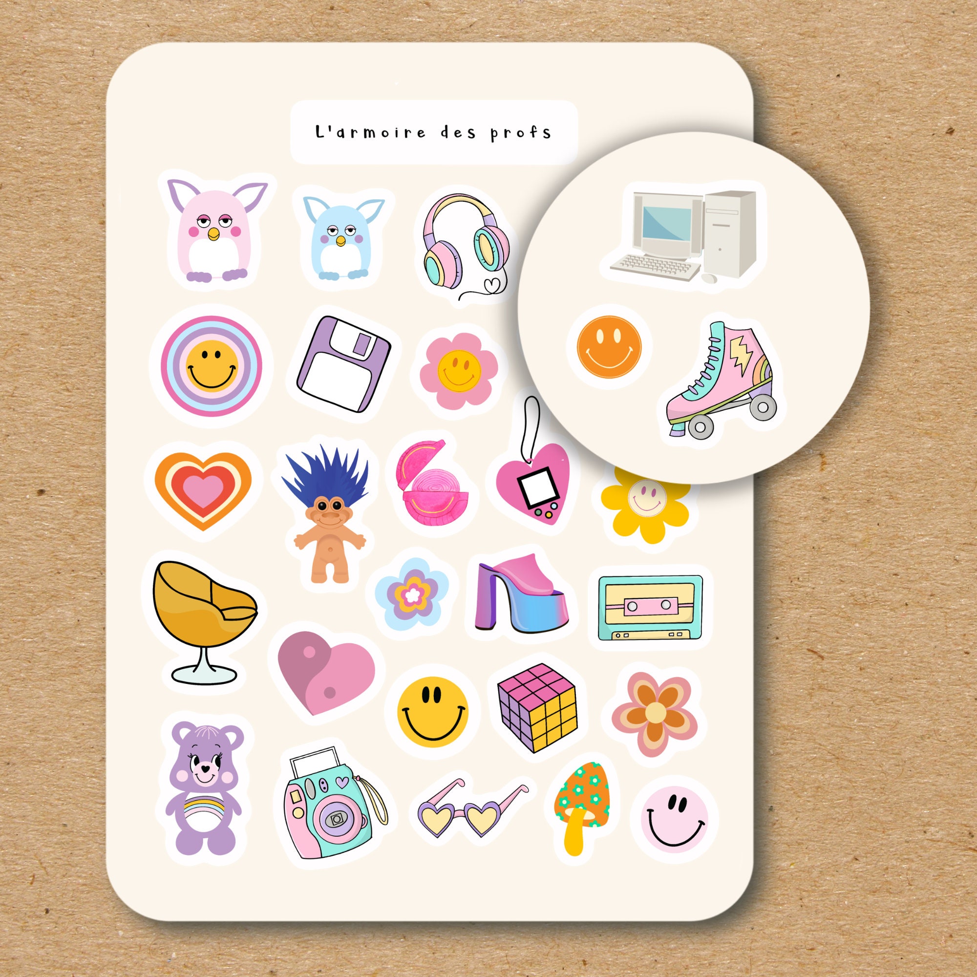 90s Theme Sticker Sheet / Nostalgia Stickers / Retro Sticker - Etsy