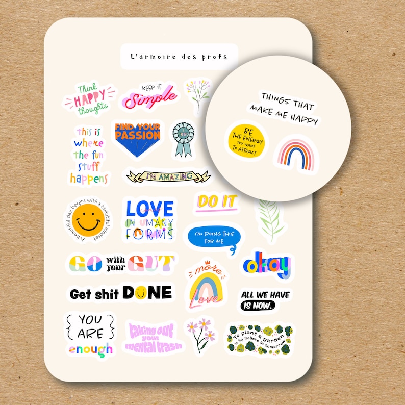 MOTIVATION QUOTES Theme Stickers Pack / Quotes Sticker Pack / - Etsy