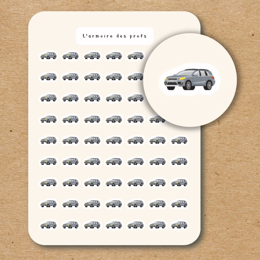 CAR Planner Stickers / Car Icon Planner Stickers / Car Payment Stickers ...