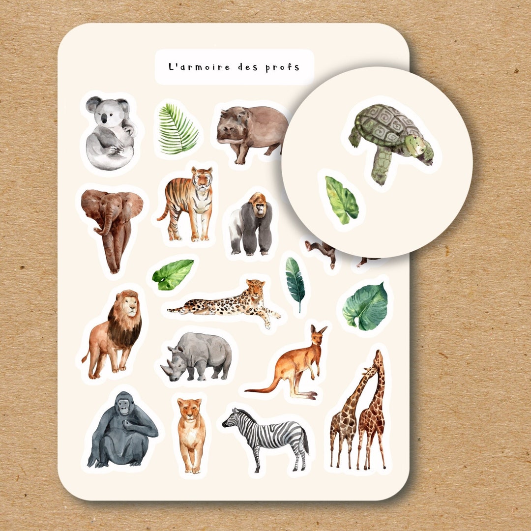 ANIMAL Sticker Sheet / Planner Sticker Sheet - Etsy Canada